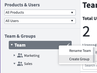 Create groups and subgroups